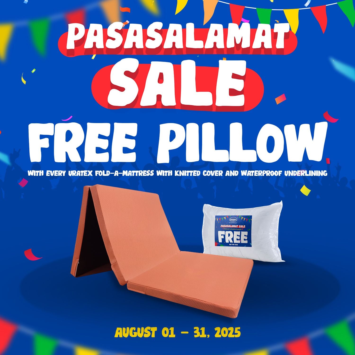 Uratex Fold A-Mattress with knitted cover and waterproof underlining ...